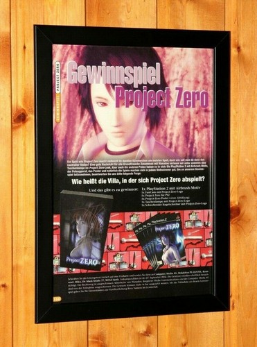 Fatal Frame Project Zero PS2 Xbox Vintage Promo Poster / Ad Print Art ...