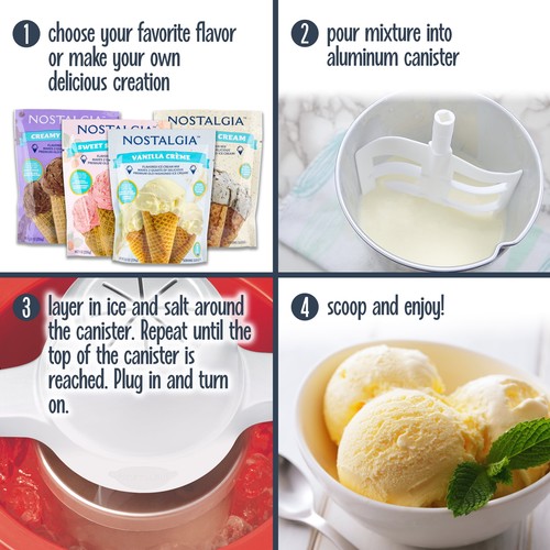 4-Quart Electric Ice Cream Maker, Red | eBay