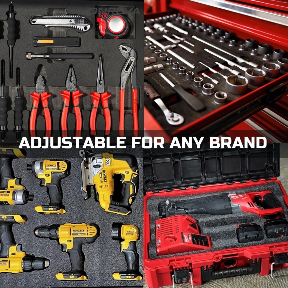 Tool Box Foam Organizer ToolBox Shadow Foam Tool Chest Drawer Mat ...