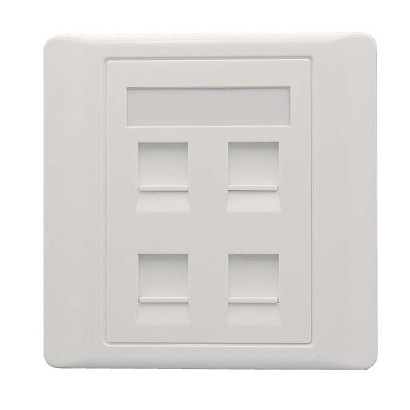 86 Type Four Ports RJ45 Cat5e Network Lan Panel Socket Keystone ...