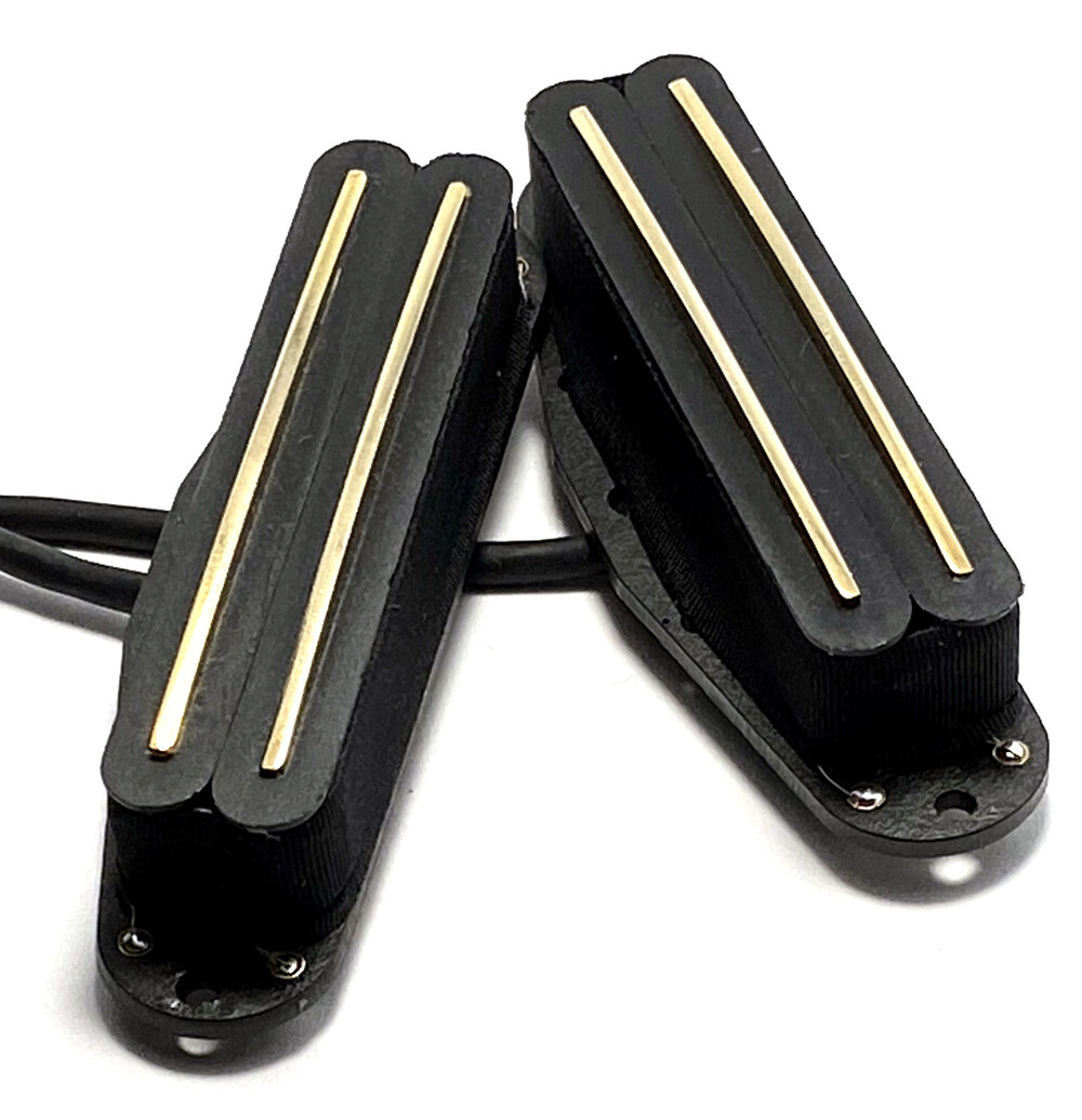 Set of 2 Duo Rail Pickups by Dragonfire, Strat Sized 4W Humbuckers ...