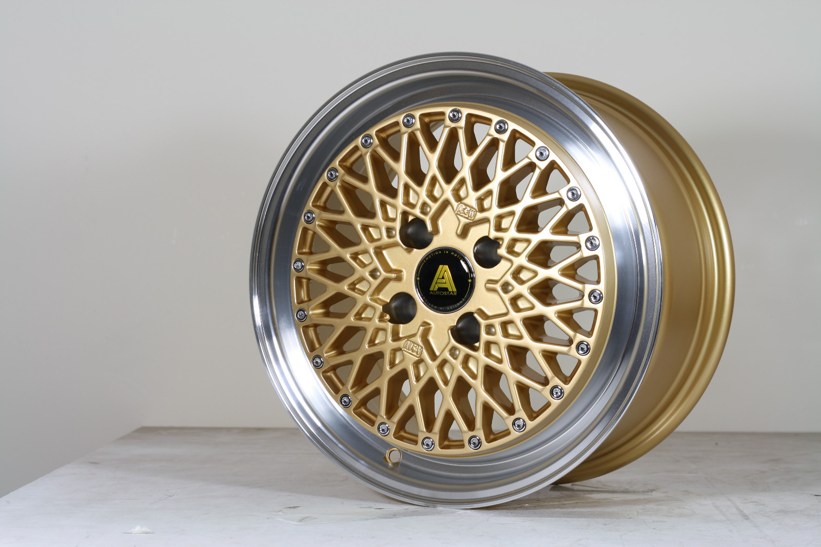 Autostar MINUS 15" x 7.5" 4x100 et25 alloys fit VW LUPO POLO BMW E30 ...