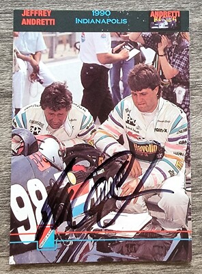 Jeffrey Andretti Signed 1992 Andretti Racing Card #86 Auto Indy Car ...