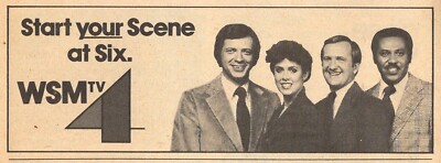 1979 WSM NASHVILLE TV NEWS AD LONNIE LARDNER/CHARLIE MAC/BILL HALL/DAN ...