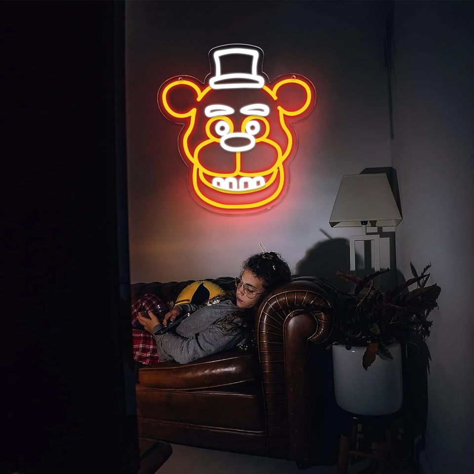Five Nights at Freddy'S/Fnaf Freddy Neon Signs for Wall Decor，Led Neon ...