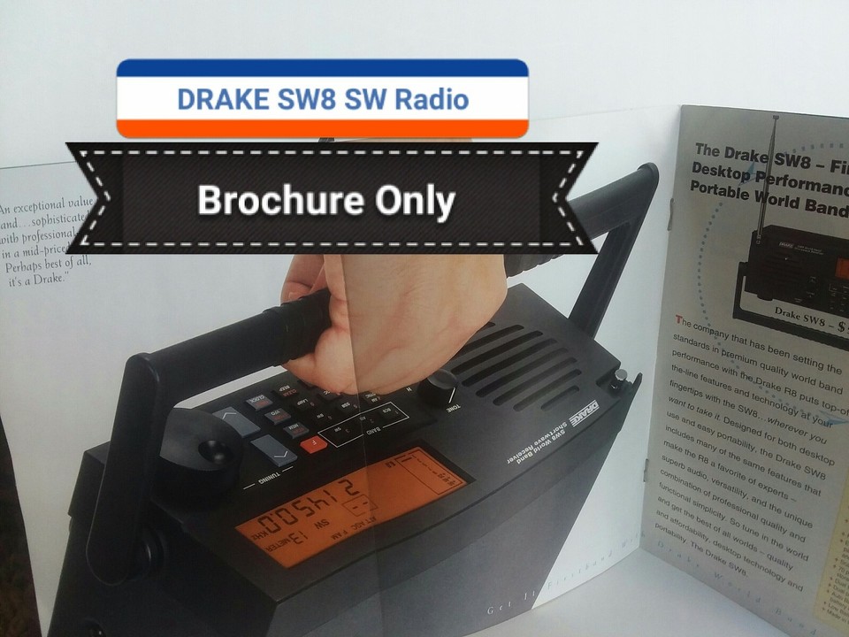 Drake Short Wave Radio R8 and SW8 Advertising Brochure Pamphlet with ...