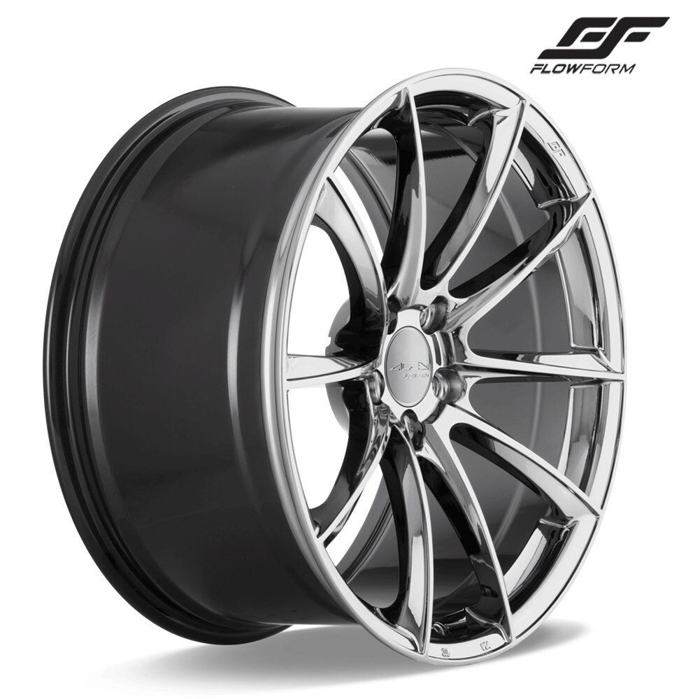 20x9 inch Ace Custom Alloy AFF05 Black Chrome Concave 10 Spoke Aluminum ...