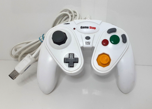 GameStop Nintendo GameCube Wii Wired Controller White Very Clean Tested ...