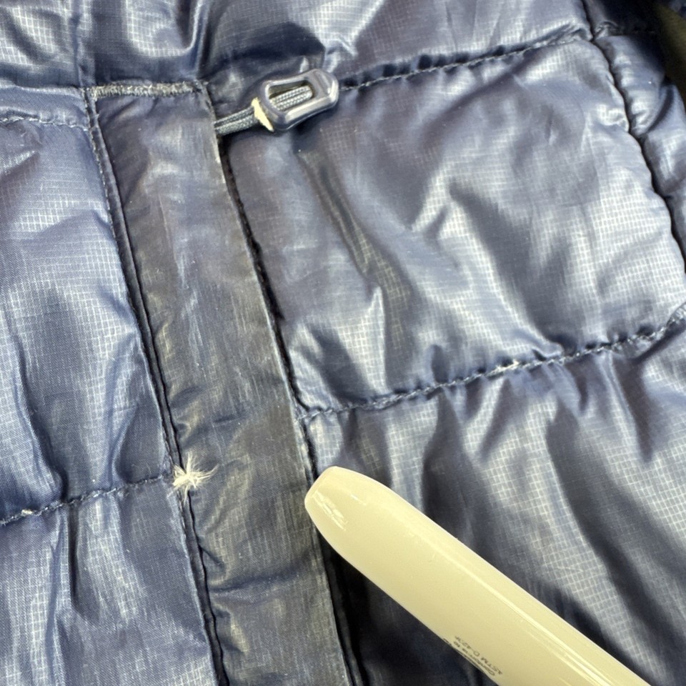 Marmot Quilted Duck Down Puffer Jacket Mens XL Blue 700 Fill Coat Zip ...