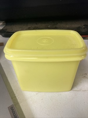 Vintage Yellow Rectangle Tupperware Food Storage Container # 1243 With ...