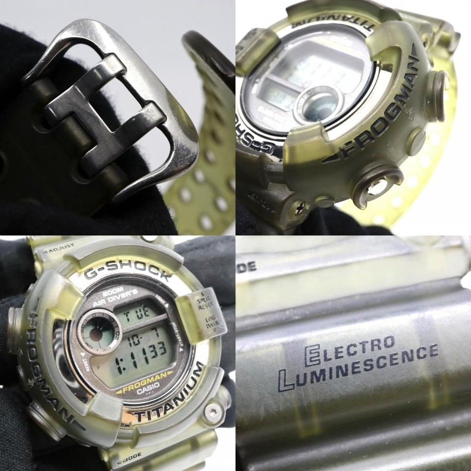 Casio G-Shock Frogman DW-8200 Digital Men's Watch Green/Silver Used | eBay