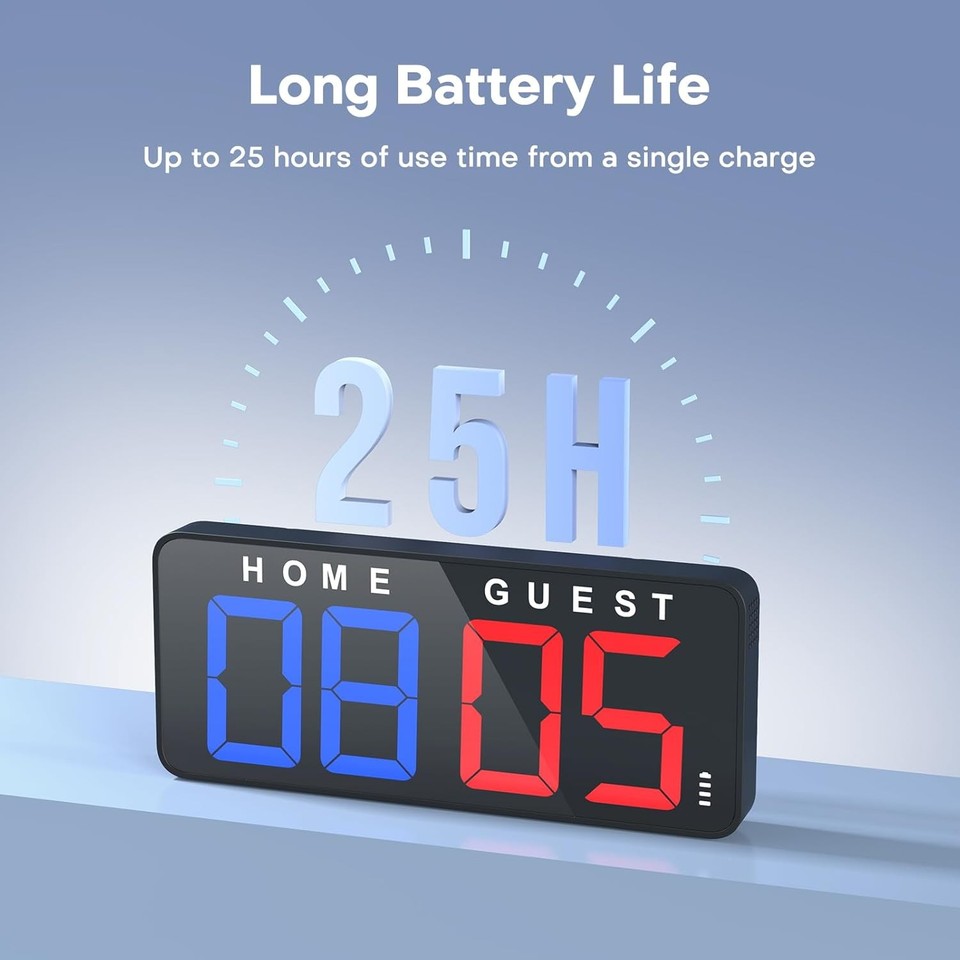 ANJANK 11’’ Large Digital LED Scoreboard Electronic Score Keeper Clock ...