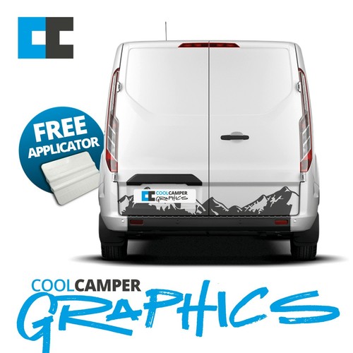FORD TRANSIT CUSTOM CONNECT REAR MOUNTAINS STRIPES GRAPHICS DECALS ...