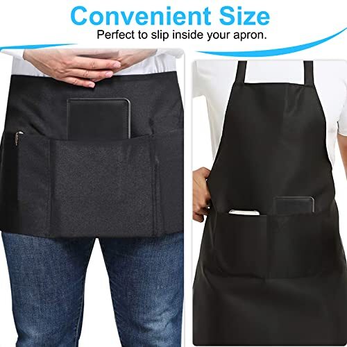 Leather Waitress Server Books Check Presenters w/ Zipper Pocket for ...