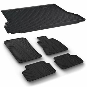 Gledring Fitted Rubber Boot & Floor Mat Set fits BMW 5 Series Touring ...