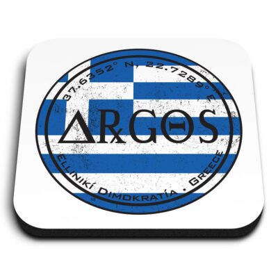 1x Square Fridge MDF Magnet Argos Greece Flag Circle #59309 | eBay UK