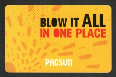 PACSUN Blow It All in One Place 2010 Gift Card ( $0 ) | eBay
