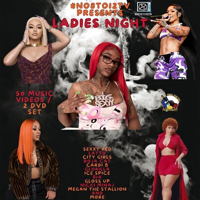 Ladies Night DVD ..50 Official Hip-Hop videos *2 DvDs* All female ...
