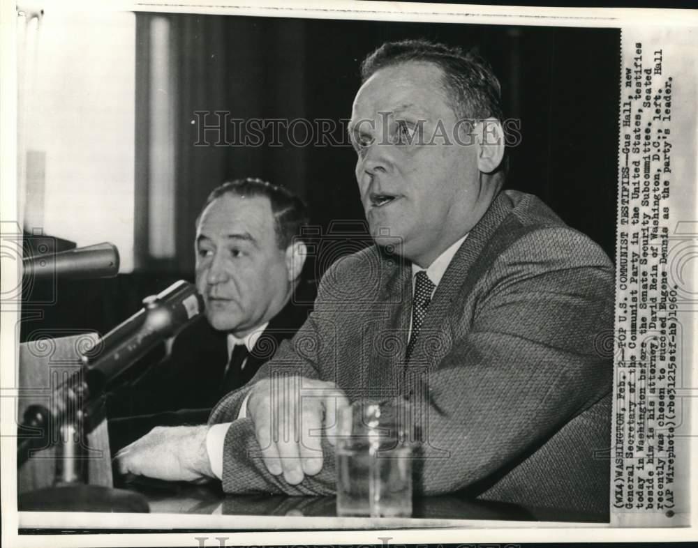 Gus Hall 1950 Press Photo John Gates, Gus Hall & Carl Winter, US