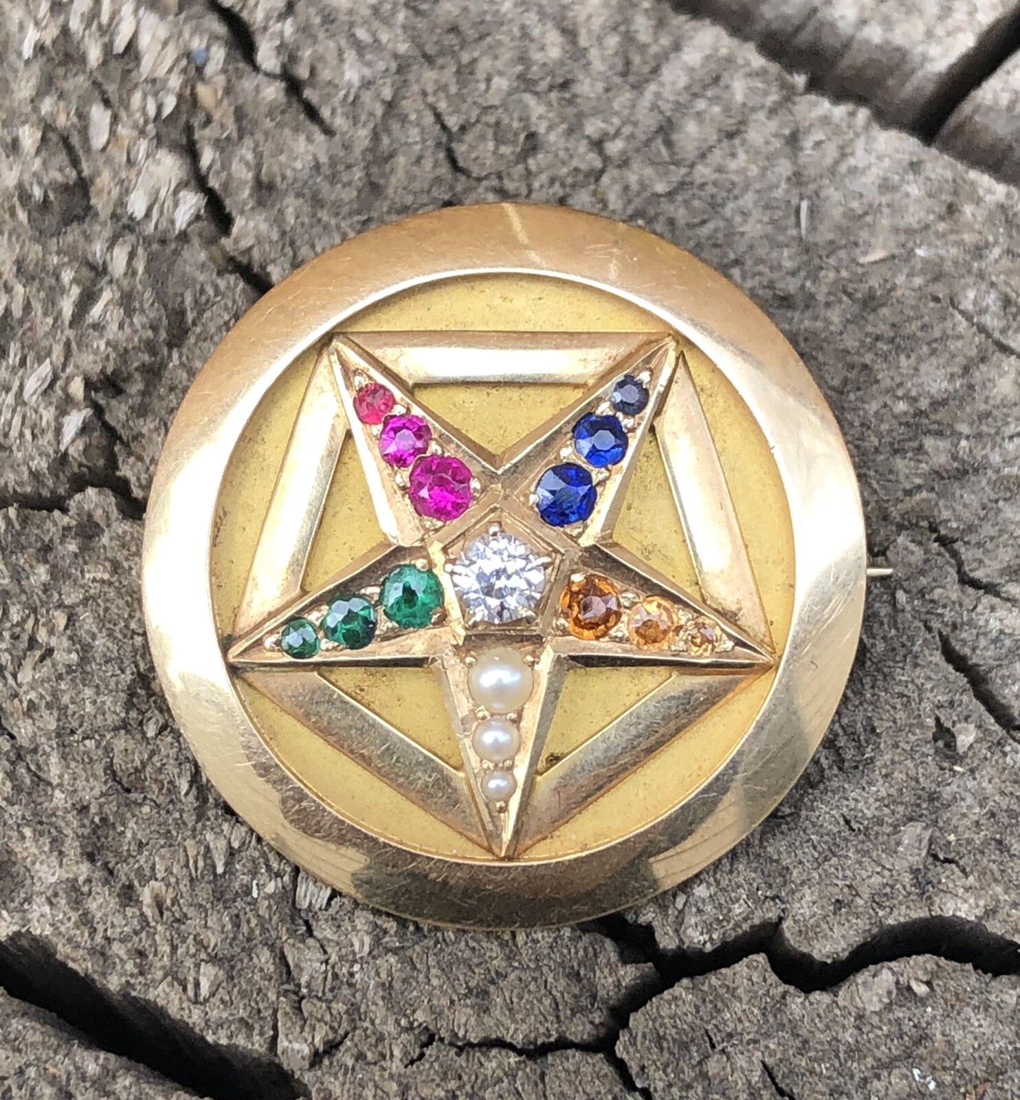 Great interest 14K SOLID GOLD OES ORDER OF THE EASTERN STAR GRAND ...