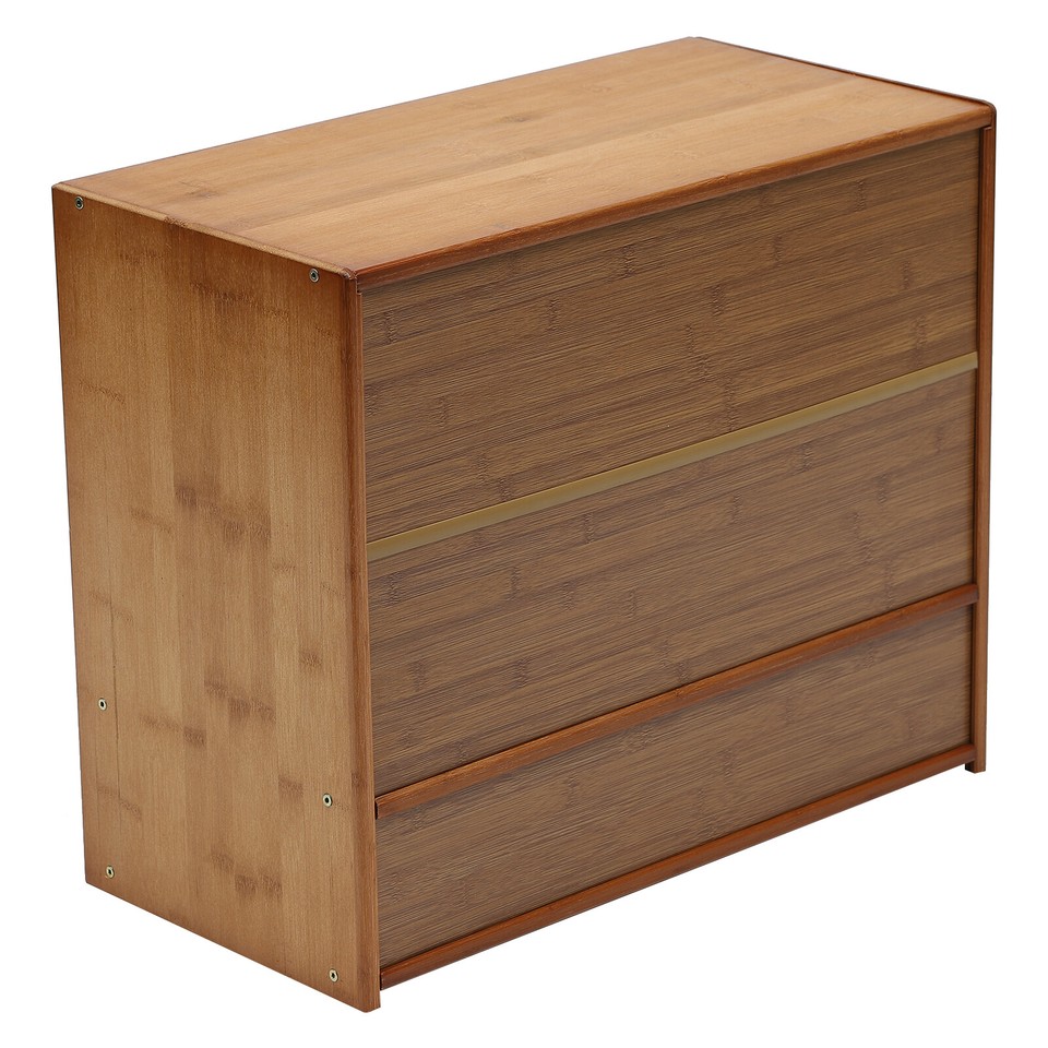 Kitchen Pantry Sideboard Bamboo Small Storage Cabinet Sliding Door ...