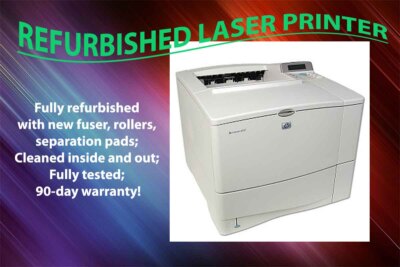 Renewed HP LaserJet 4050N Laser Printer C4253A With Existing Toner & 90 ...