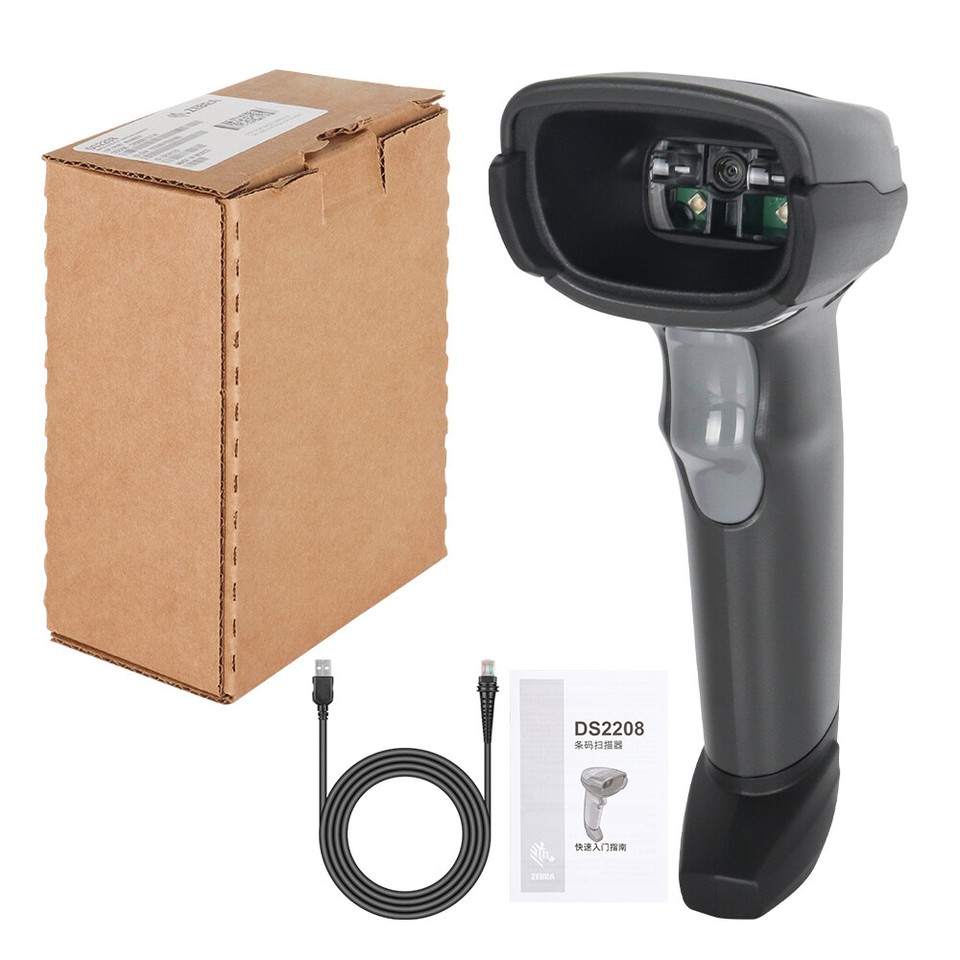 Zebra DS2208-SR00007ZZCN Wired 1D/2D Handheld Barcode Scanner Imager w ...