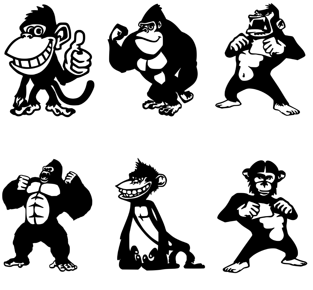 Monkey Vinyl Decal Sticker Car Window Bumper Wall Laptop Gorilla King ...
