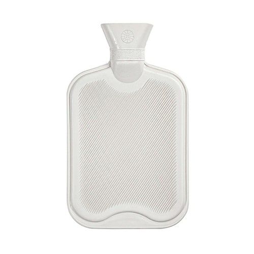 Hot Water Bottle Classic Ribbed Rubber Screw Stopper 2L Cream | eBay ...