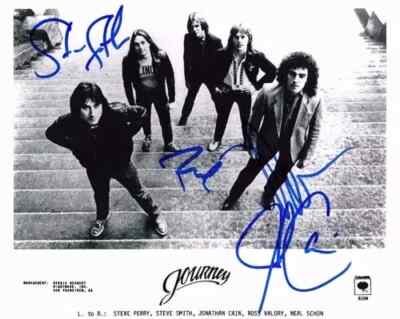 JOURNEY BAND SIGNED PHOTO AUTOGRAPH STEVE PERRY NEAL SCHON POSTER 8X10 ...