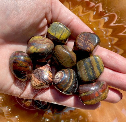 Tiger Iron Eye Red Yellow Jasper Hematite Tumbled Stone Strength ...