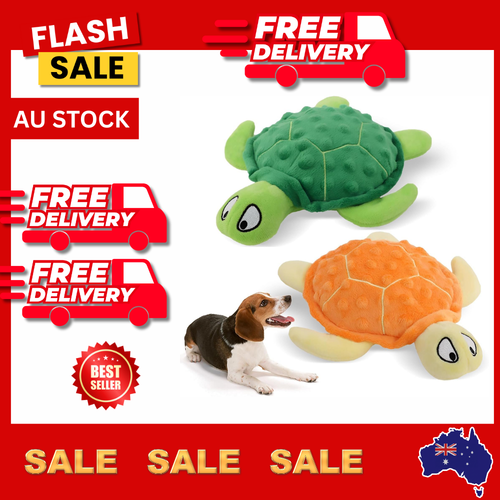 2-Pack Plush Turtle Dog Toys, Interactive Squeaky & Crinkle Toys for ...