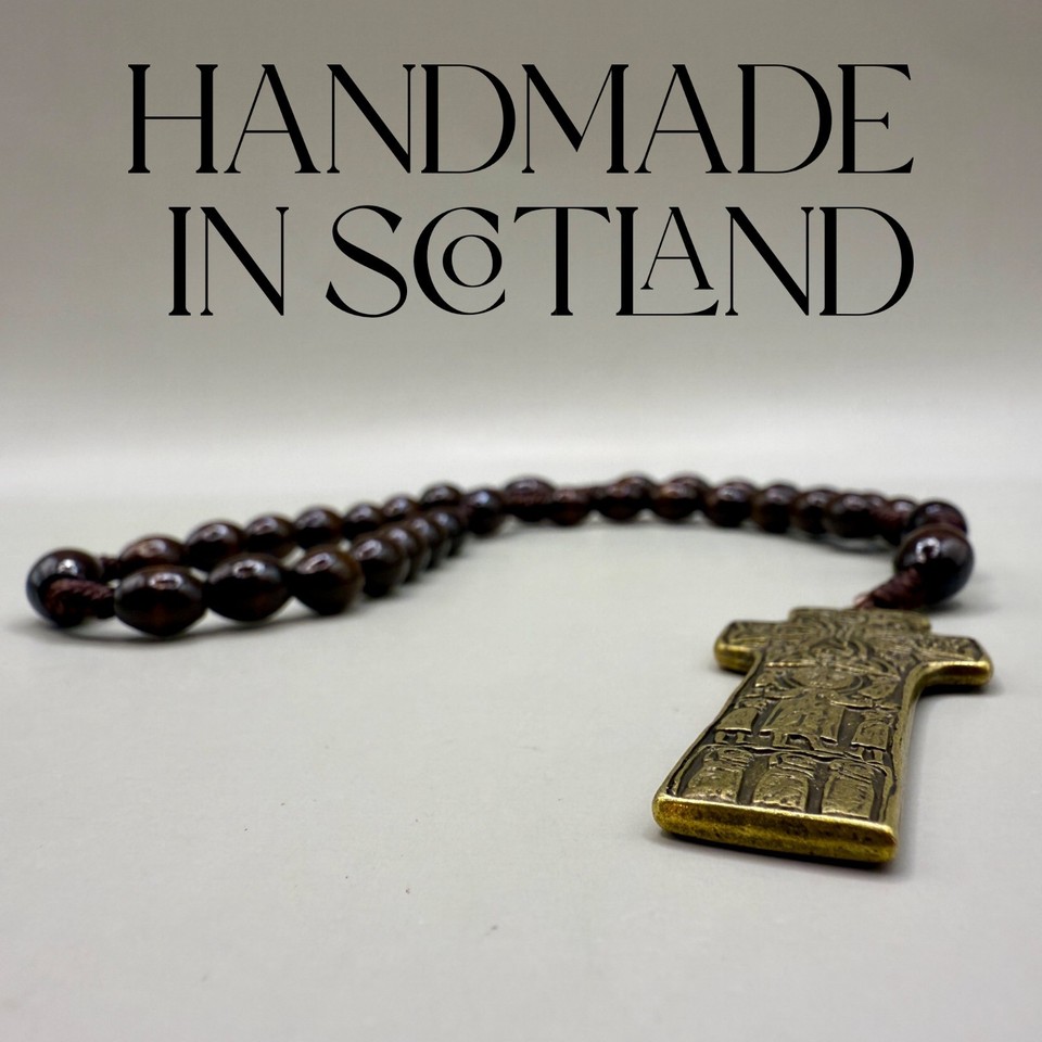 Anglican Rosary Beads –Handmade in Scotland, Maple Brass Celtic ...