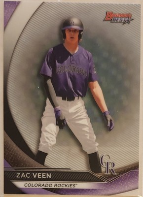 2020 Bowman's Best Prospect Baseball #TP-12 Zac Veen RC Colorado ...