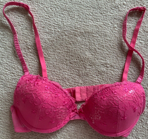 Aerie Magenta Pink Sequin Pushup Bra Size 32A | eBay