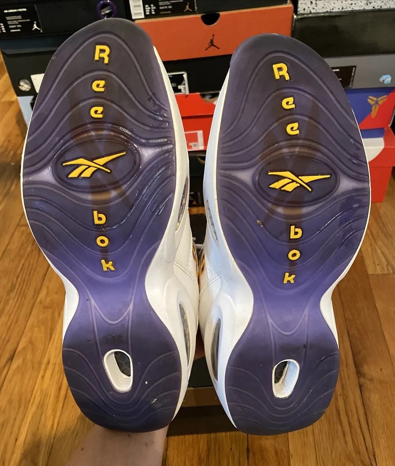 Reebok Iverson Question Mid Packer Shoes Player Use Only Kobe Bryant Sz ...