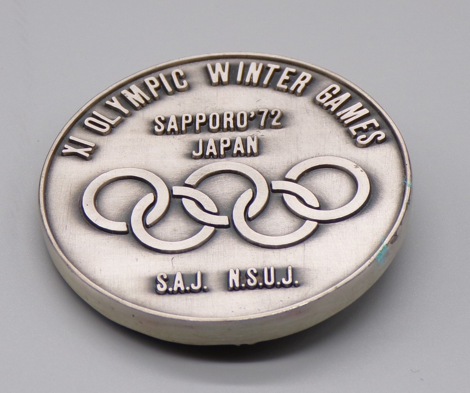 Japanese 1972 Sapporo OLYMPICS Medallion JAPAN Okamoto Taro MEDAL ...