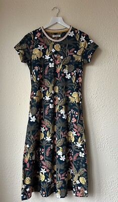 New Ex Brakeburn Teal Jungle Print Jersey Dress Sizes 8-18 | eBay