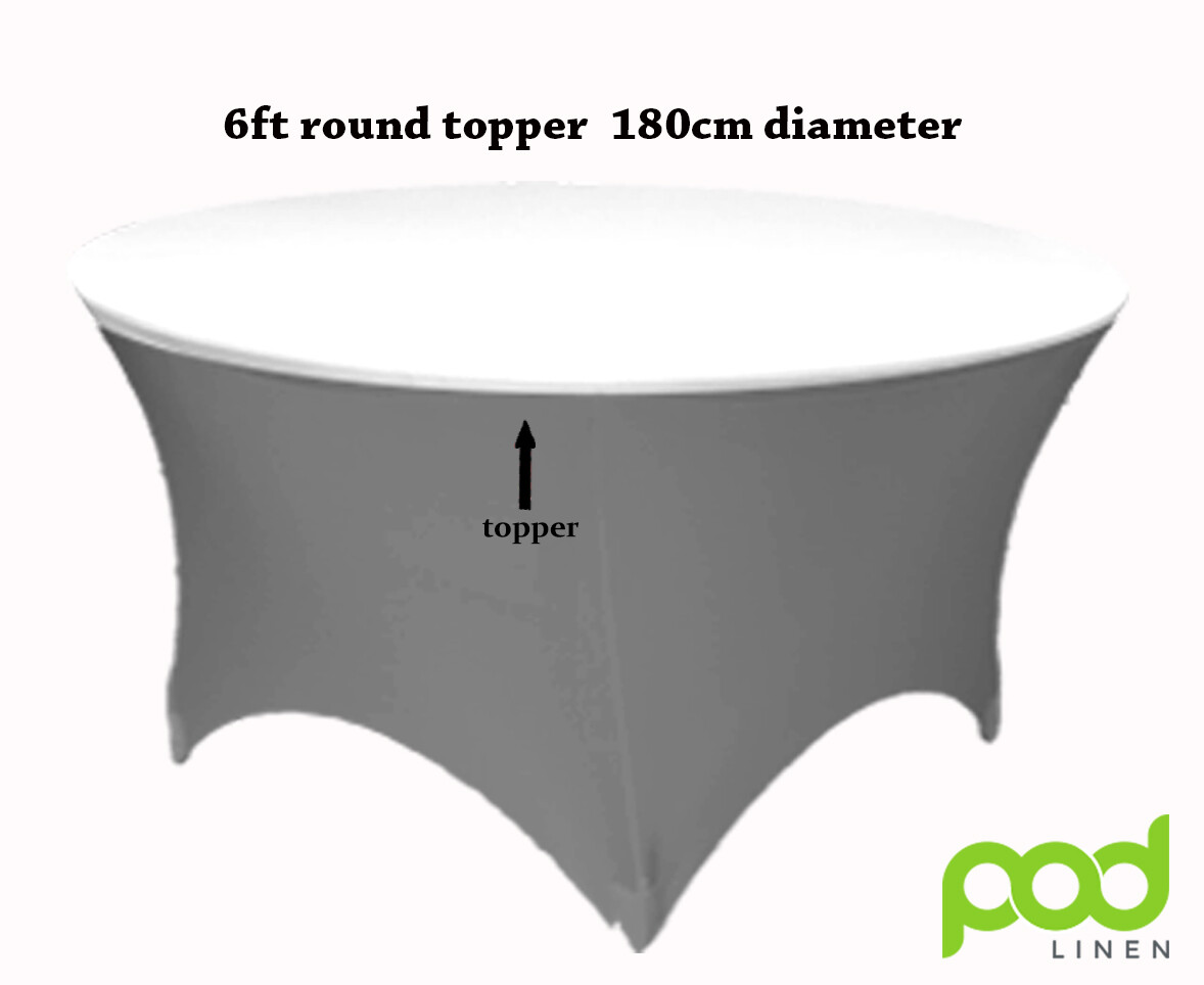 WHITE RANGE spandex cover stretch tablecloth round rectangular poseur ...