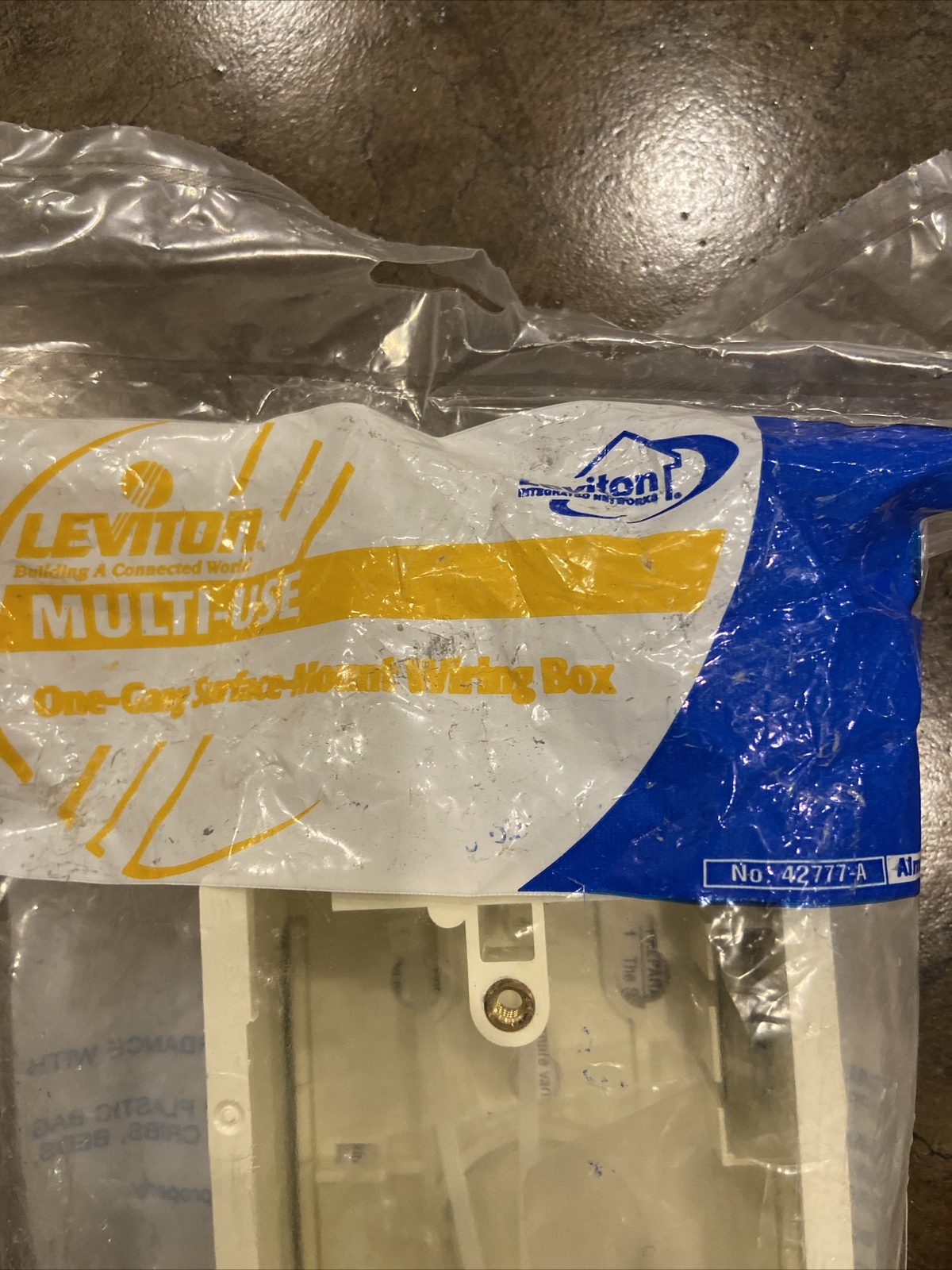 Leviton 42777-A Single-Gang Surface Mount Wiring Box Almond for sale ...