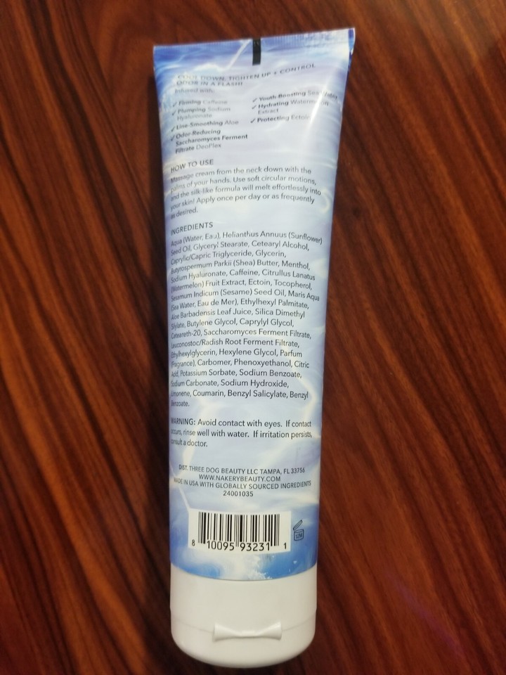 Nakery Beauty Cryo-Cool Tightening Cool Down Body Cream with DeoPlex 6. ...