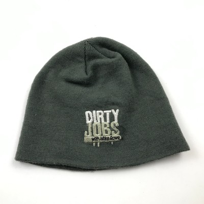 Dirty Jobs Beanie Hat Cap Gray Black Knit Stretch Adult Mens Workwear ...