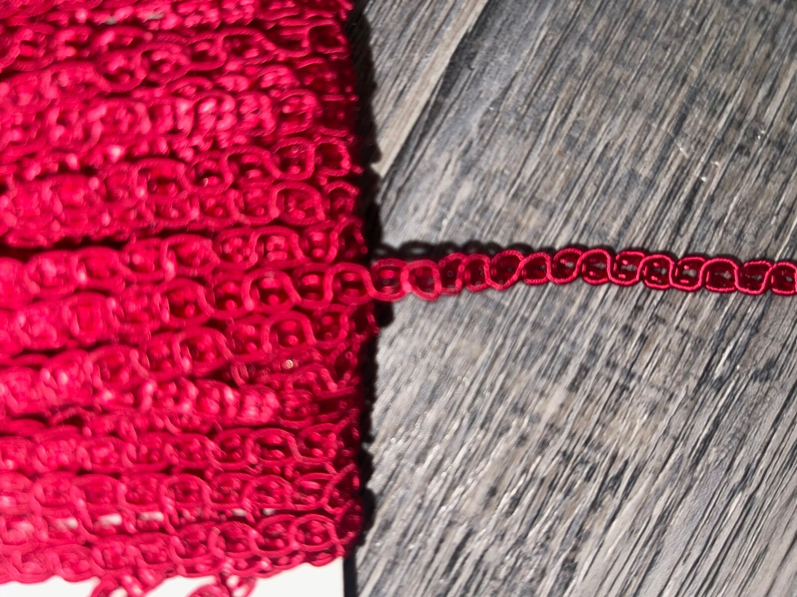 5 yards cherry red swirl gimp sewing upholstery trim 1/8" wide | eBay