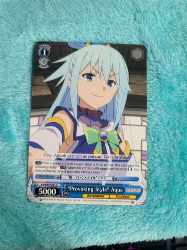 Weiss Schwarz Konosuba Provoking Style Aqua U English | eBay