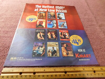 Kmart DVDs Video Original Print Ad from Magazine Vintage 2001 | eBay