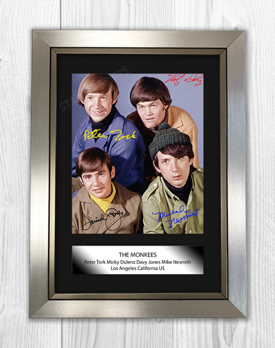 The Monkees A4 signed mounted photograph picture poster Choice of frame ...