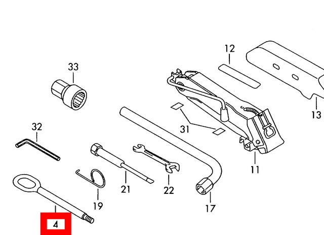 Genuine VW TRANSPORTER CARAVELLE T5 T6 Front Extended Towing Hook ...