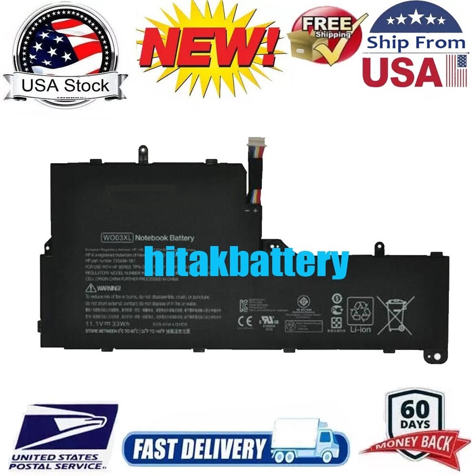 WO03XL battery for HP Split X2 13-M 13-M010DX 13-M011TU 3ICP/59/121 ...