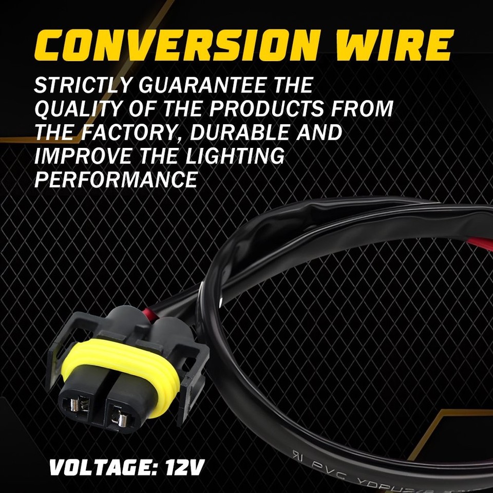 5202 PSX24W to H8 H11 Pigtail Sockets Wires For Fog Lamps Retrofit or ...