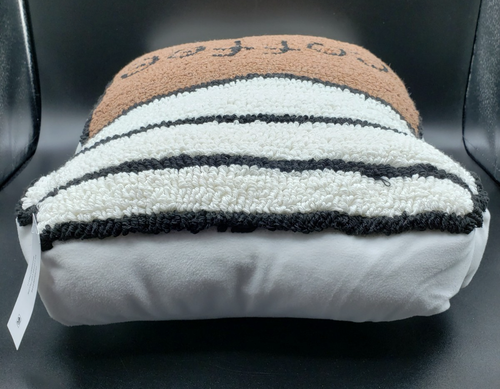 "Coffee Cup Shaped" Brown & White Soft/FUN Decorative Throw Pillow 15 ...